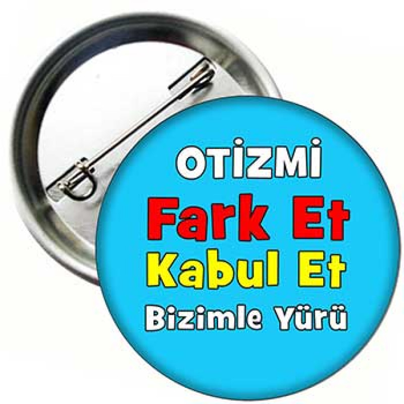 Otizm Farkındalık Metal Rozet, Otizmi Fark Et Rozeti